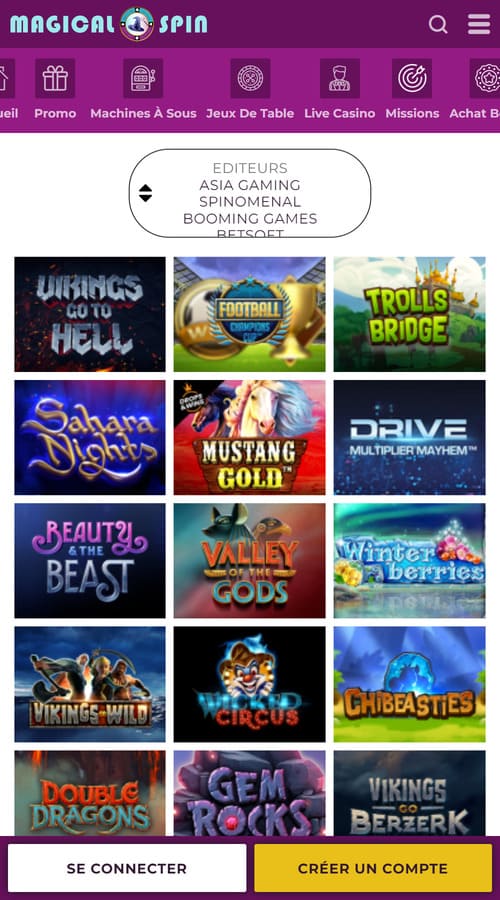 Magical Spin Casino Mobile Application FR - comment télécharger et ...